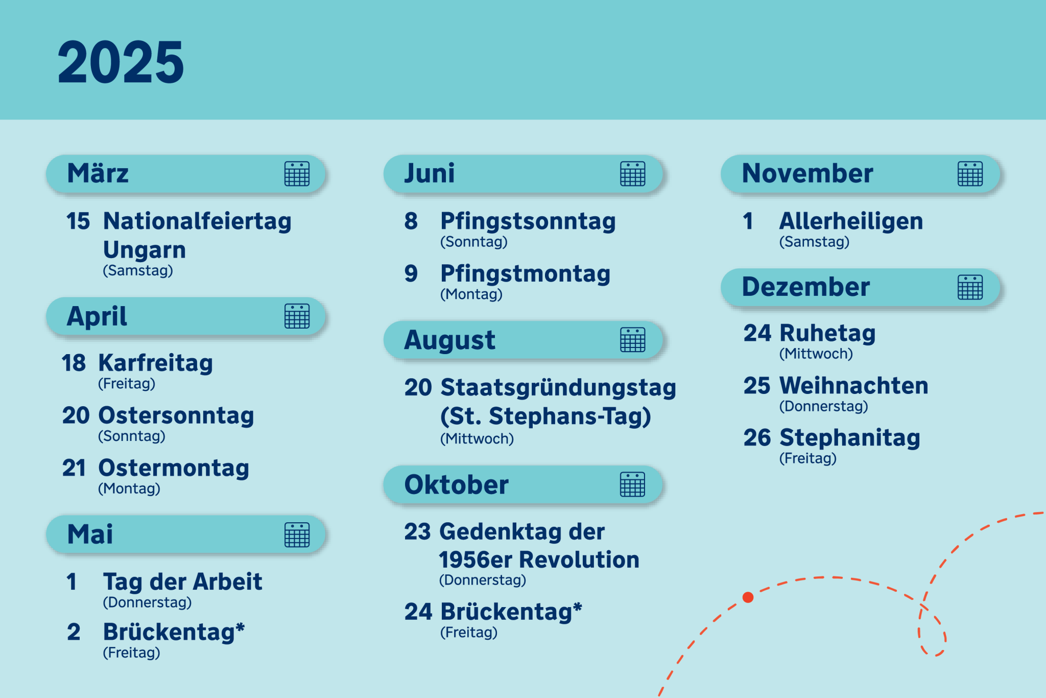 Feiertage in Ungarn 2025 | MEININGER Hotels